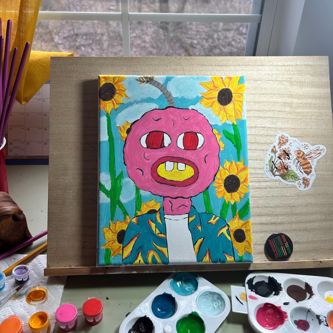 Custom Cartoon Portrait, Custom Acrylic Portrait, Custom Artwork, 8x10 ...