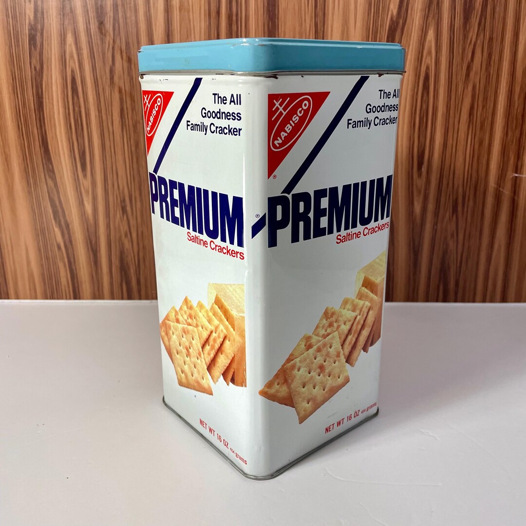 Vintage 1978 Nabisco Premium Saltines 16 Oz Storage Tin - Etsy
