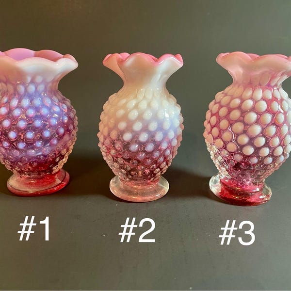 Fenton Hobnail Vase - Etsy