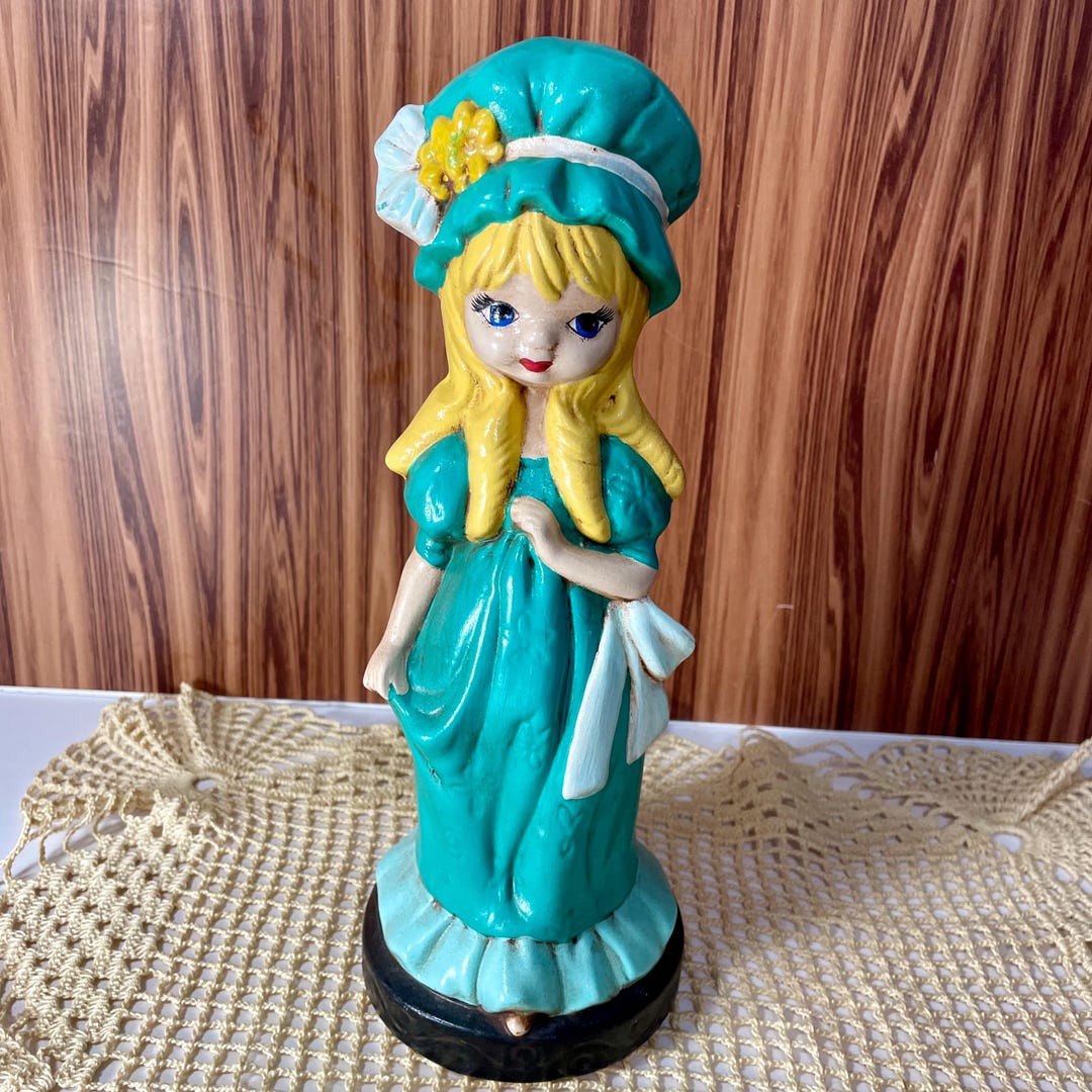 Vintage Hand-painted Ceramic Girl - Etsy