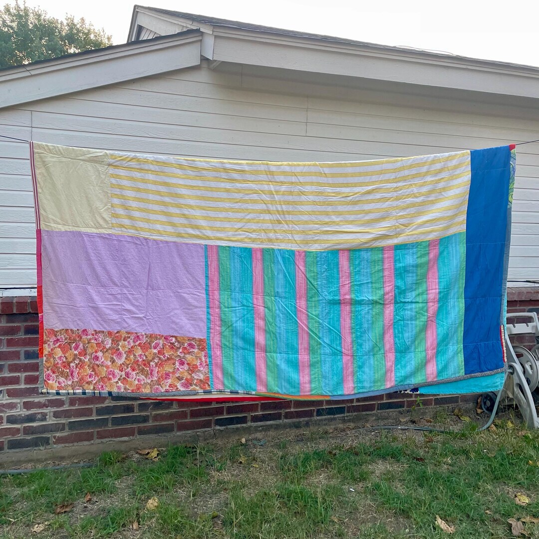 Vintage True Patchwork Heavyweight Quilt 96x96 - Etsy