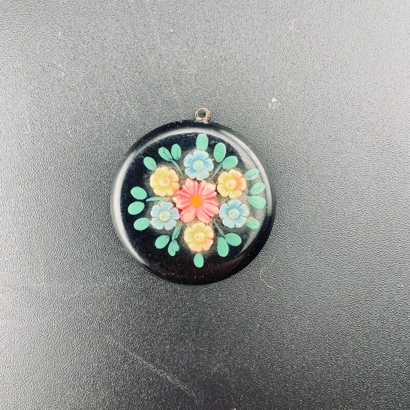 Carved Jet Pendant - Etsy