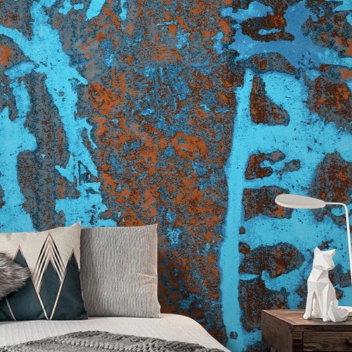 Texture Wallpaper Rust Dark Pattern Abstract Removable Self - Etsy