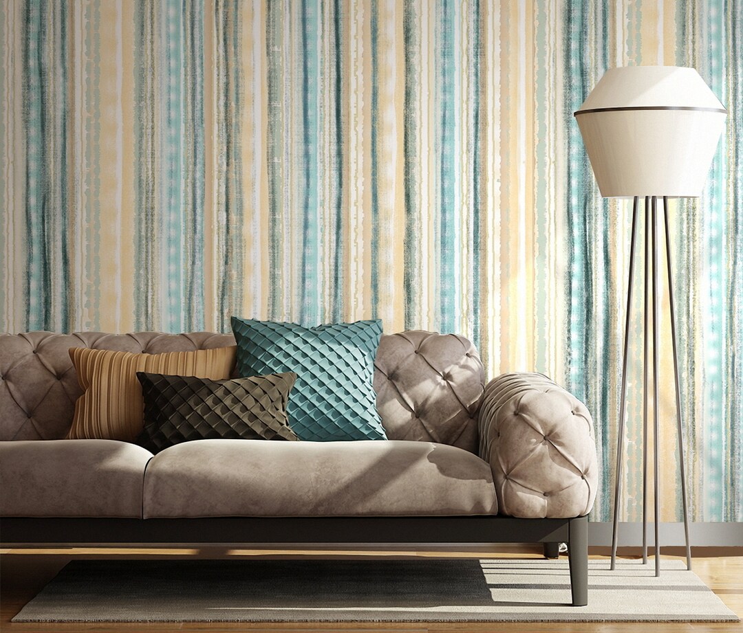 Vertical Bar Wallpaper Texture Pattern Modern Abstract Self - Etsy