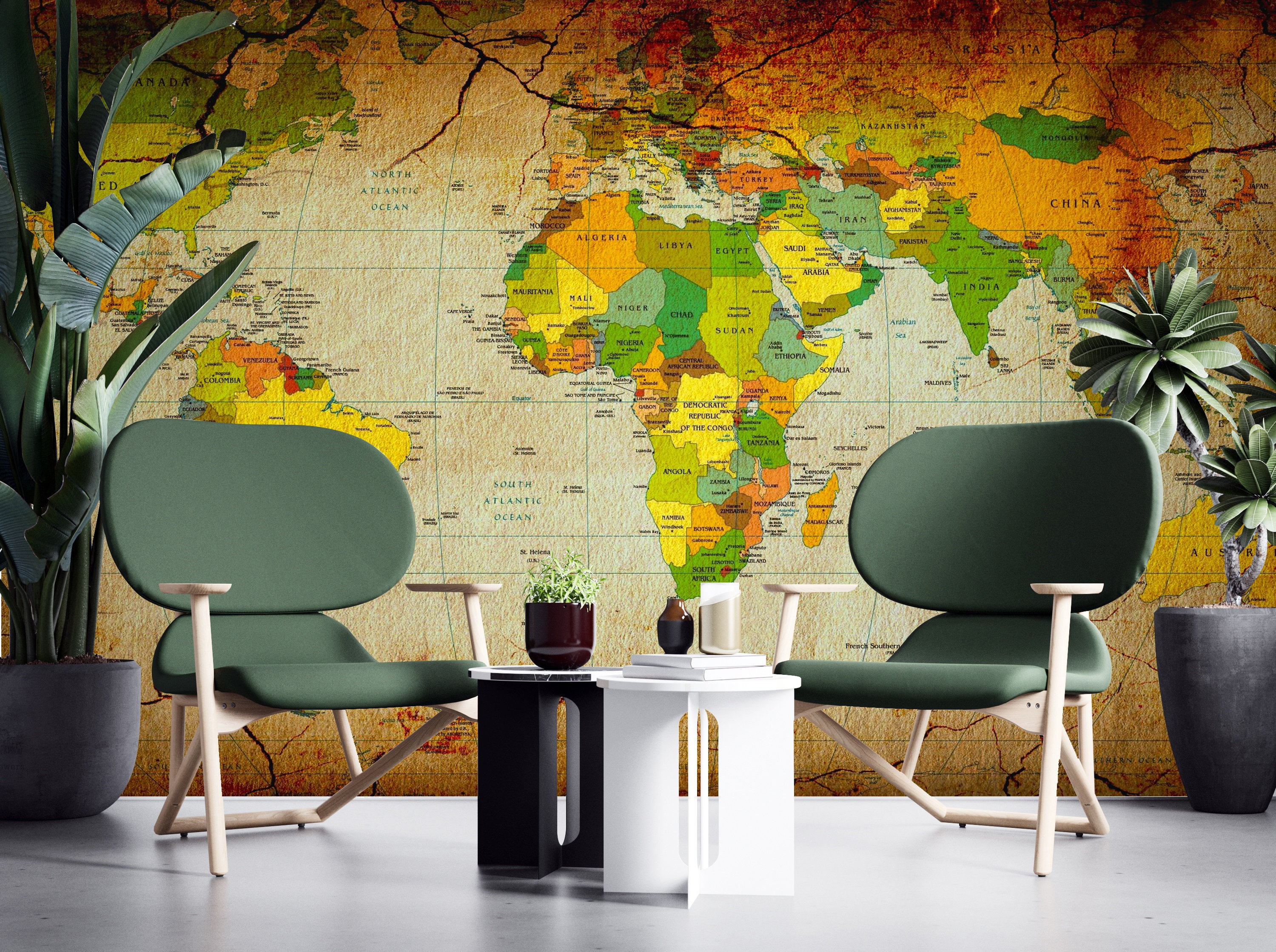 Extra Large World Map Wallpaper Peel and Stick Self Adhesive | Etsy ...