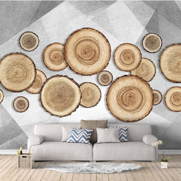 Wood Ring Wallpaper - Etsy