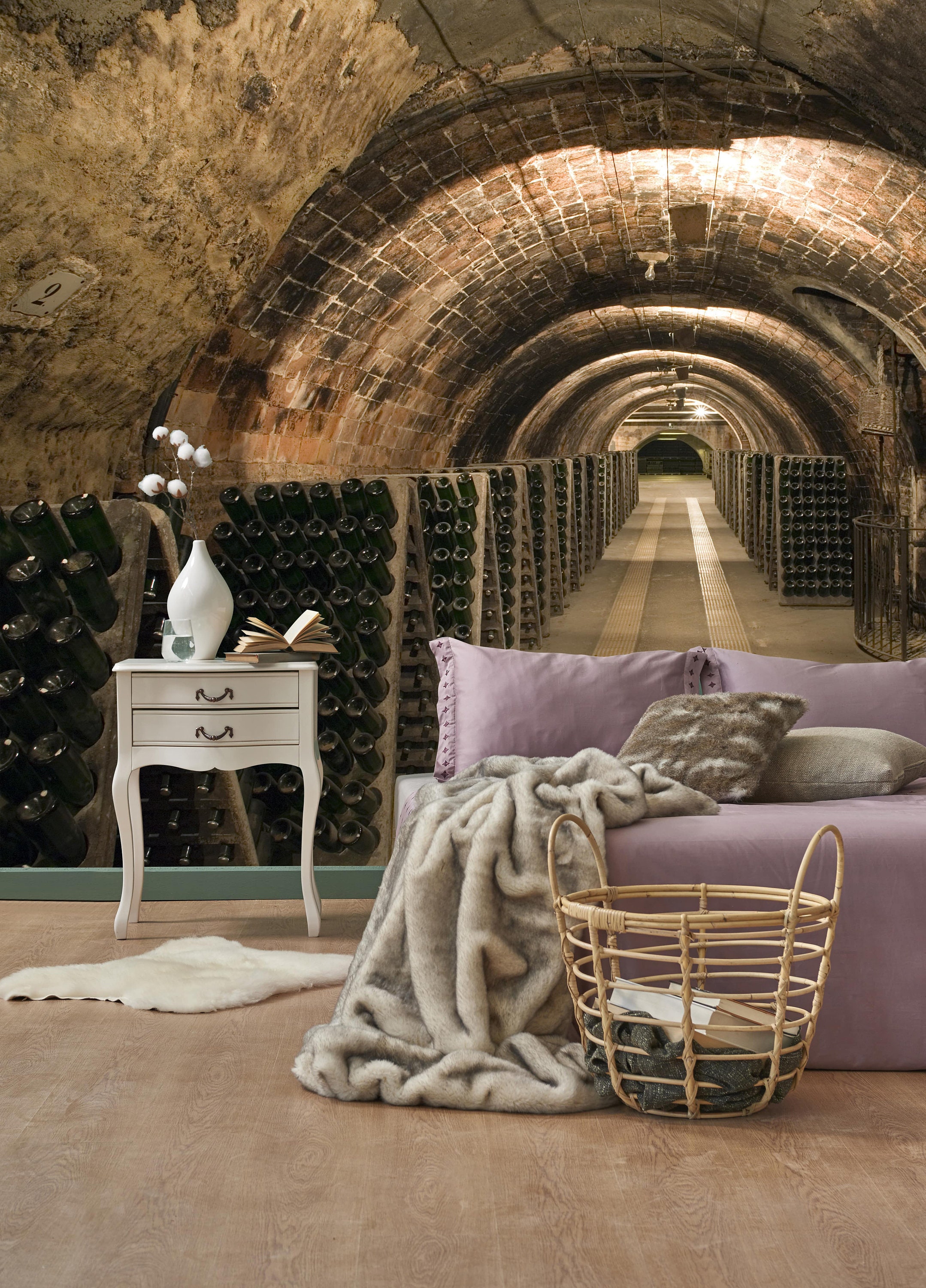 Wine Cellar Removable Wallpaper 3d Peel and Stick Non Woven - Etsy