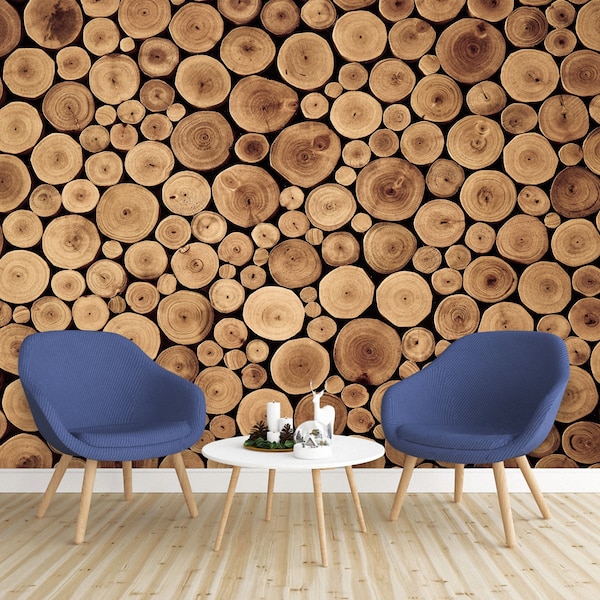 Wallpaper 3d Wood - Etsy