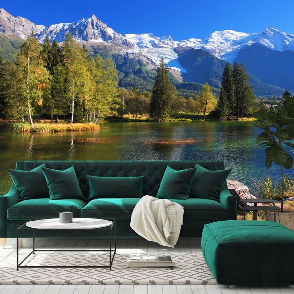 Mountain Mural Wallpaper - Etsy