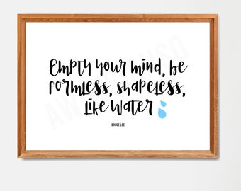 Bruce Lee Quote - Etsy UK