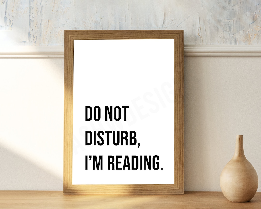 Do Not Disturb Im Reading Book Lover Bookwork Funny Book - Etsy