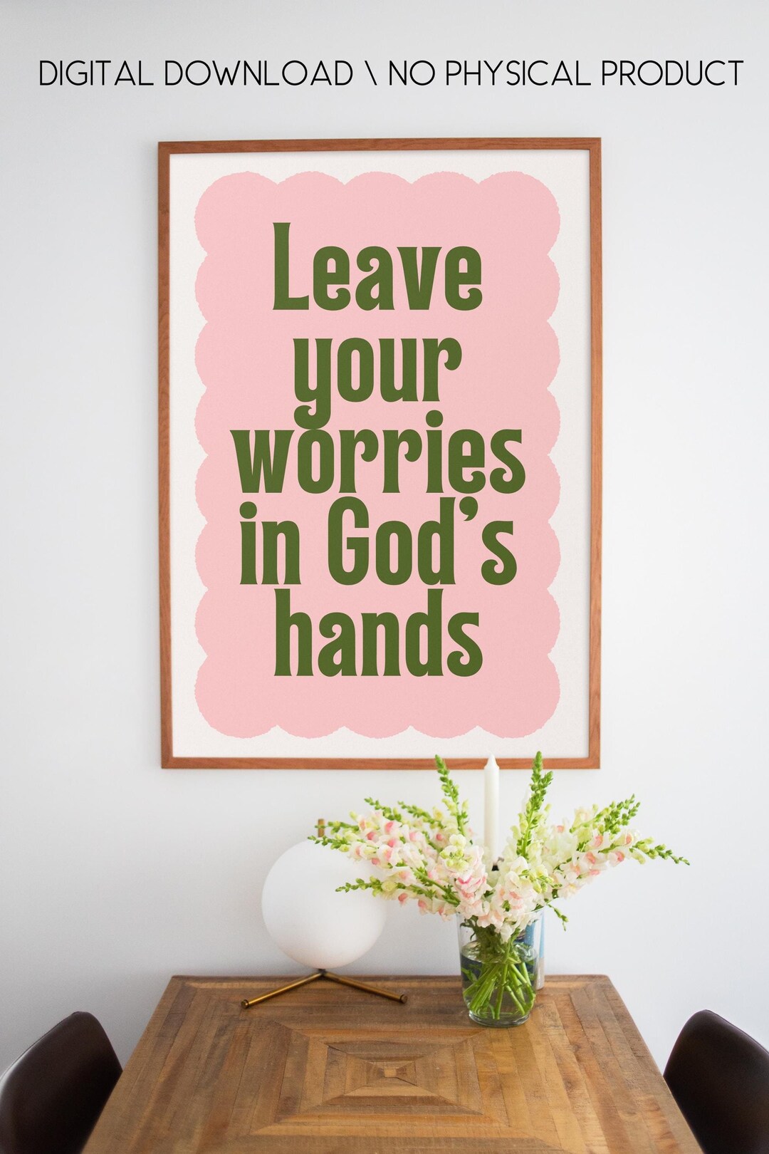 Leave Your Worries in God's Hands – Faith Christian Wall Print ...