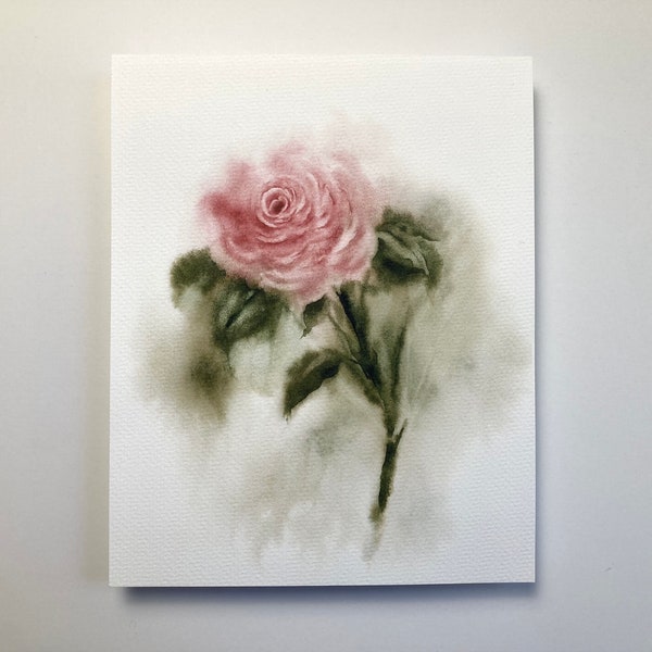 Pink Rose Print - Etsy