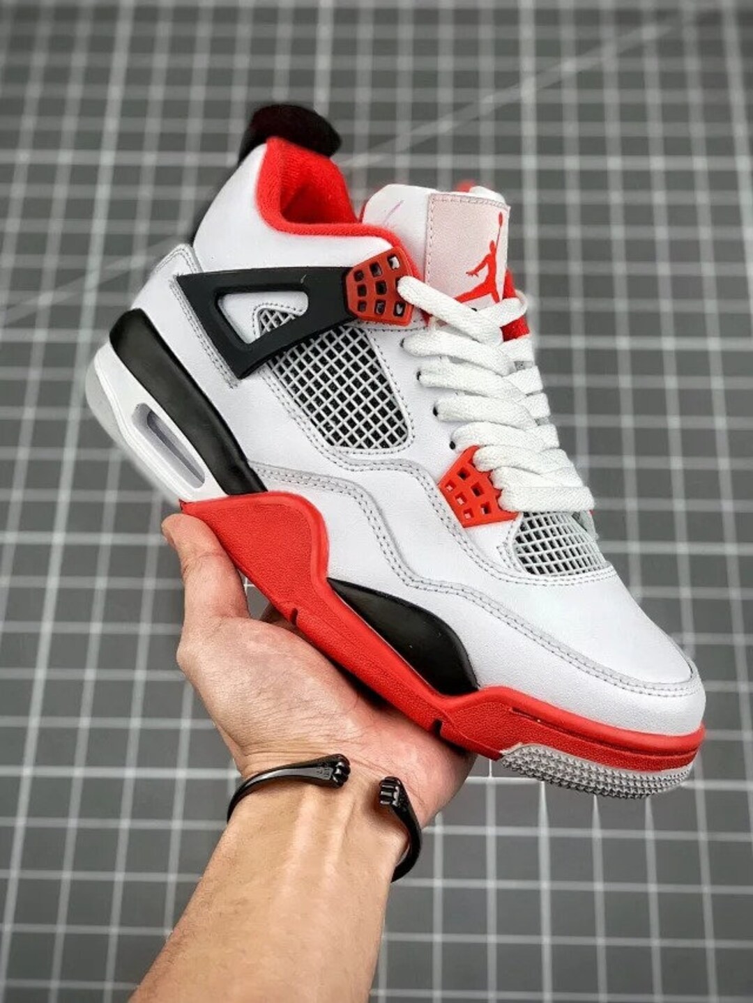 Air Jordan 4 Retro Fire Red Tech - Etsy