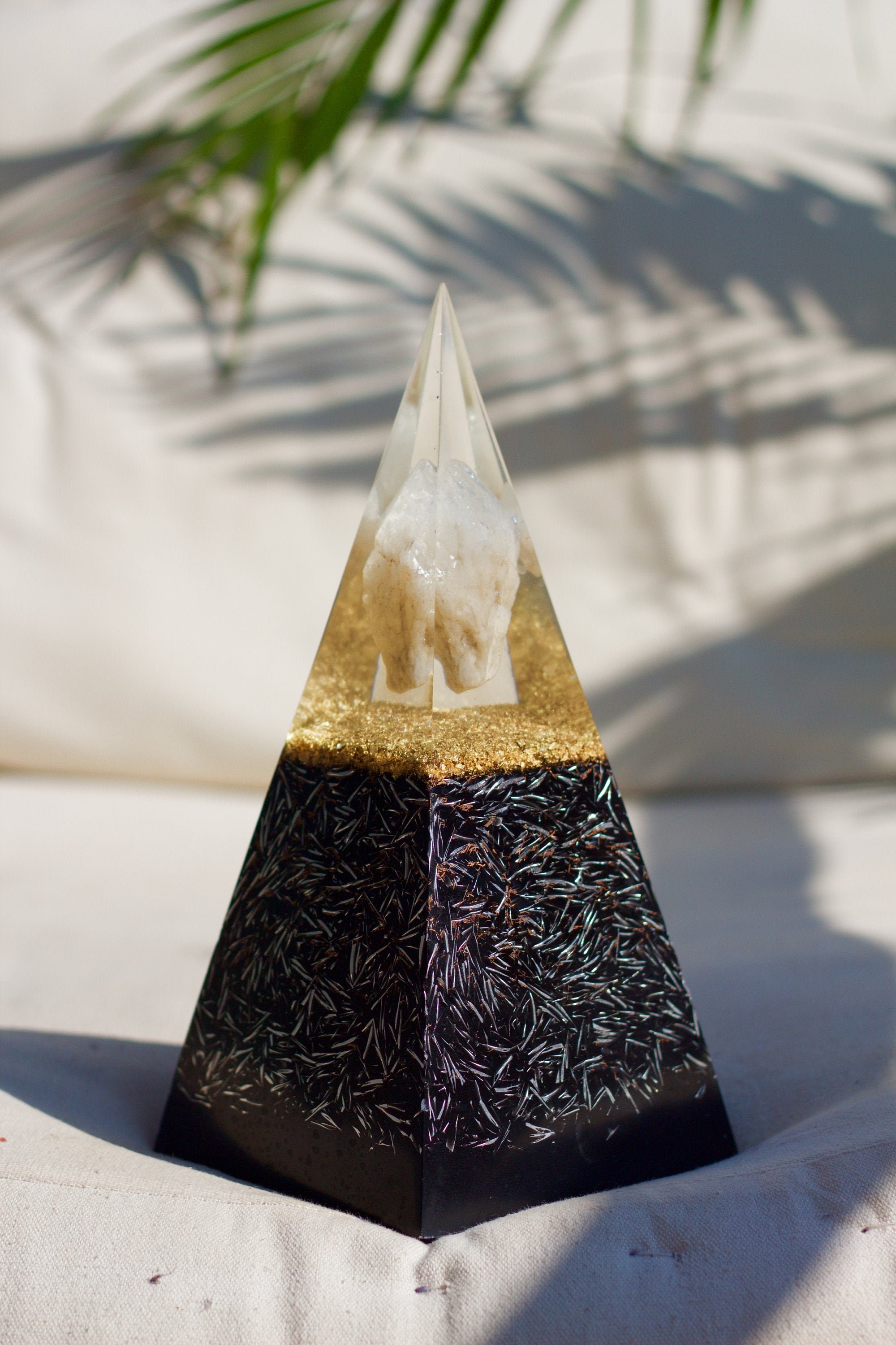 Black Orgonite Pyramid for Strong EMF & 5G Protection Help | Etsy