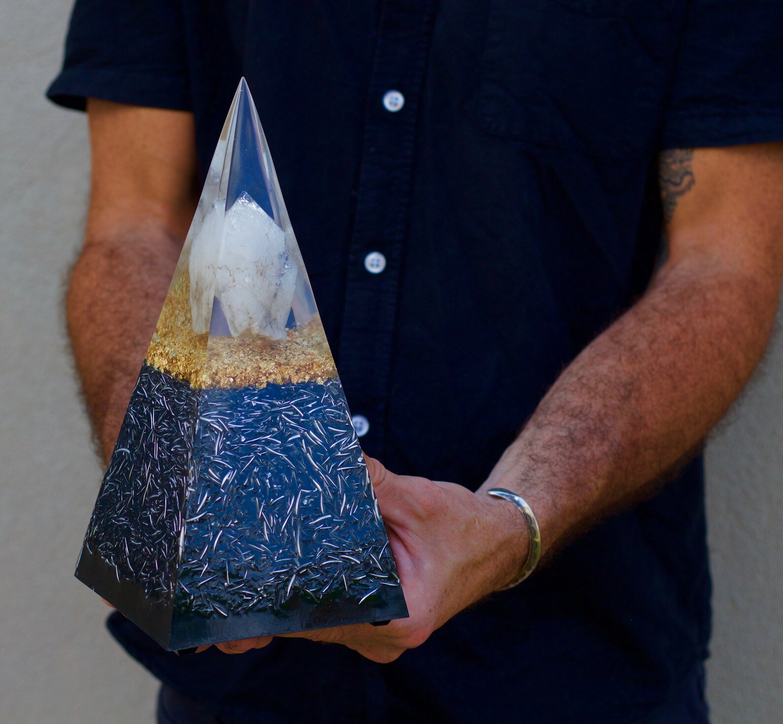 Black Orgonite Pyramid for Strong EMF & 5G Protection Help | Etsy