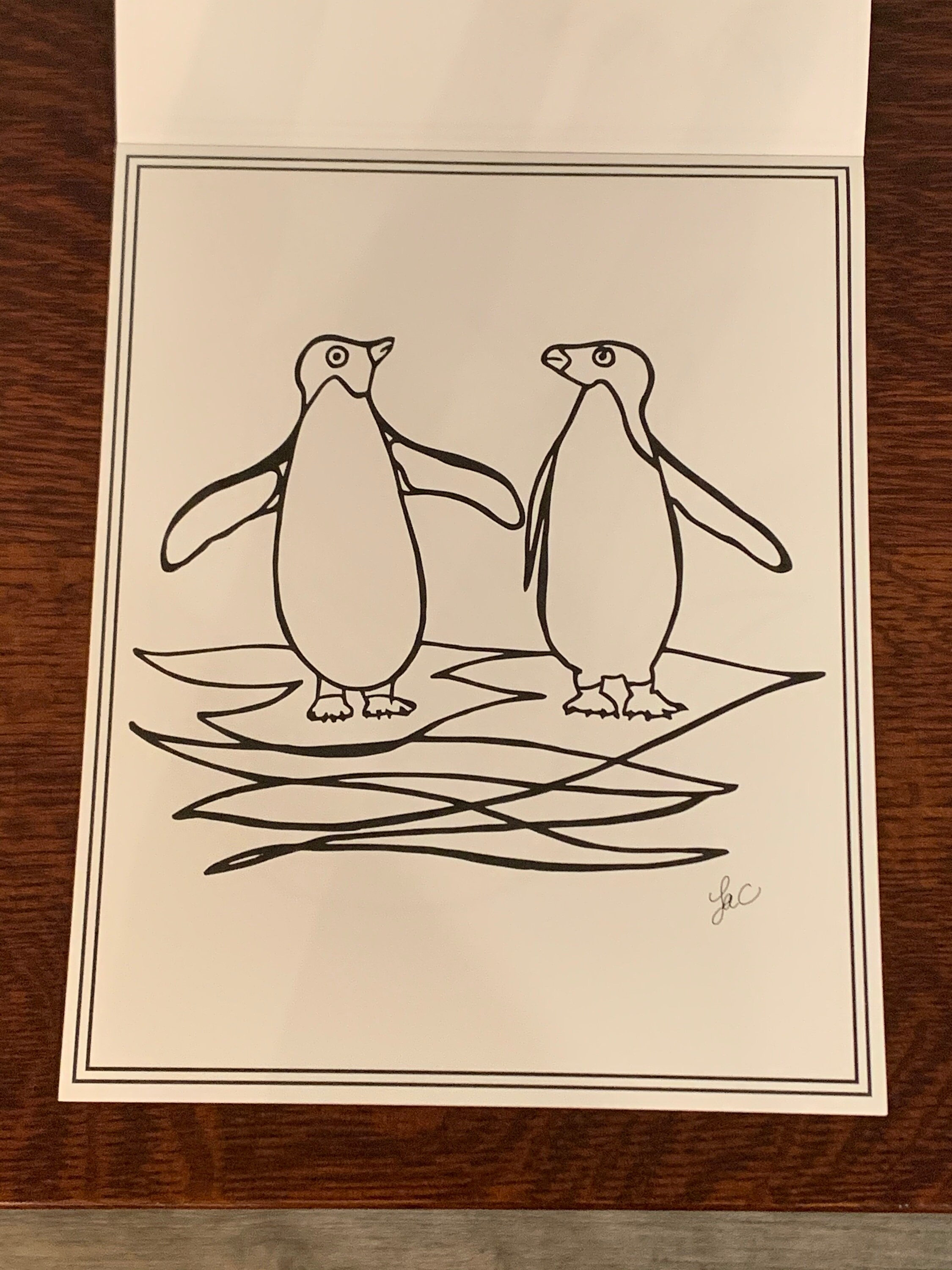 10 Coloring Sheets LAC Birds Drawings Swans & Penguins - Etsy