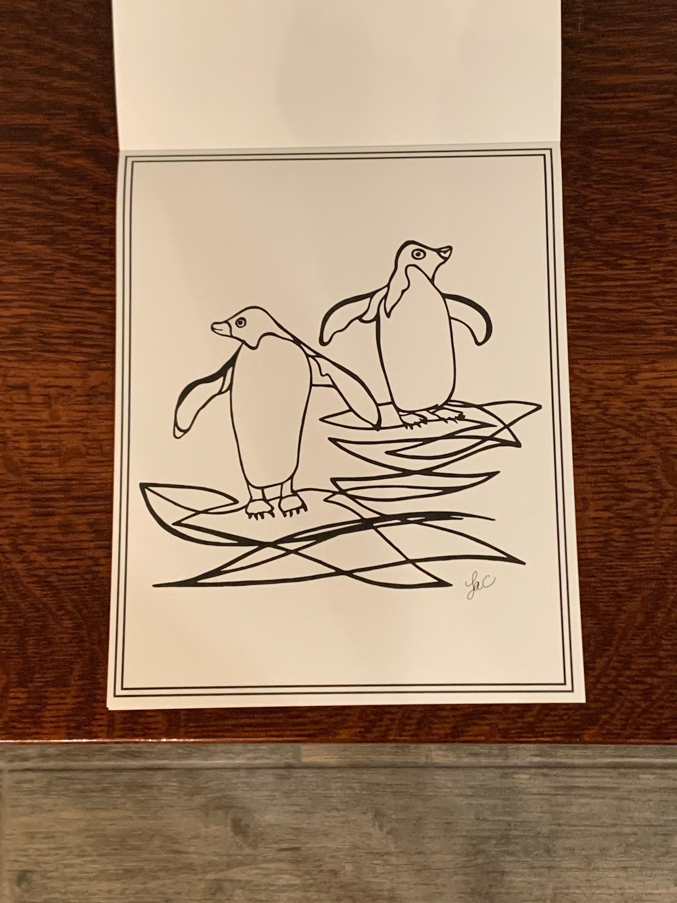 10 Coloring Sheets LAC Birds Drawings Swans & Penguins - Etsy