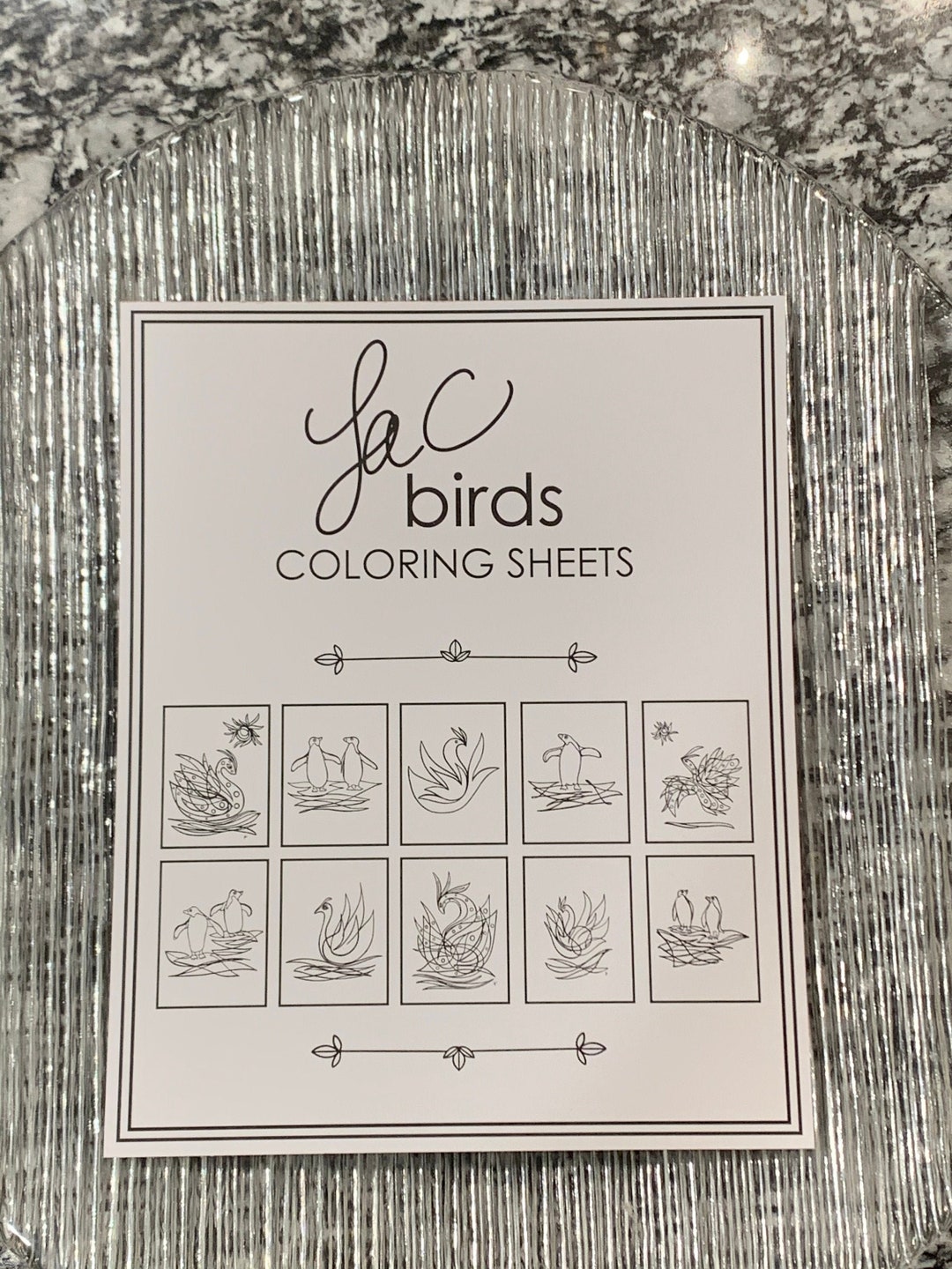 10 Coloring Sheets LAC Birds Drawings Swans & Penguins - Etsy