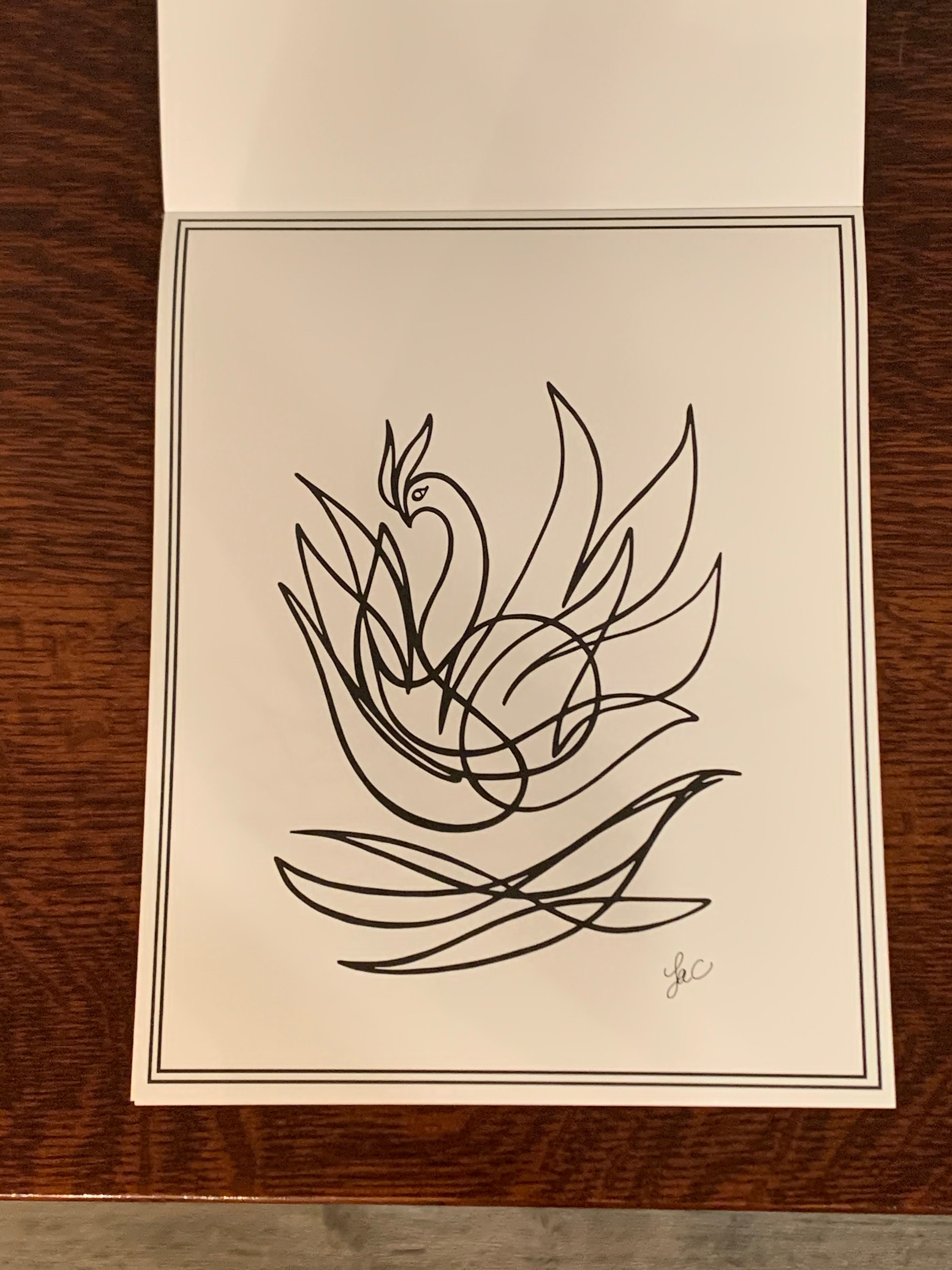 10 Coloring Sheets LAC Birds Drawings Swans & Penguins - Etsy