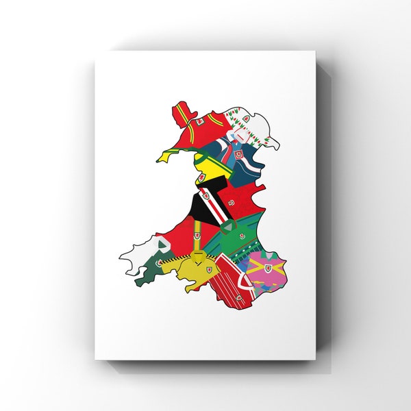 Wall Map of Wales - Etsy UK