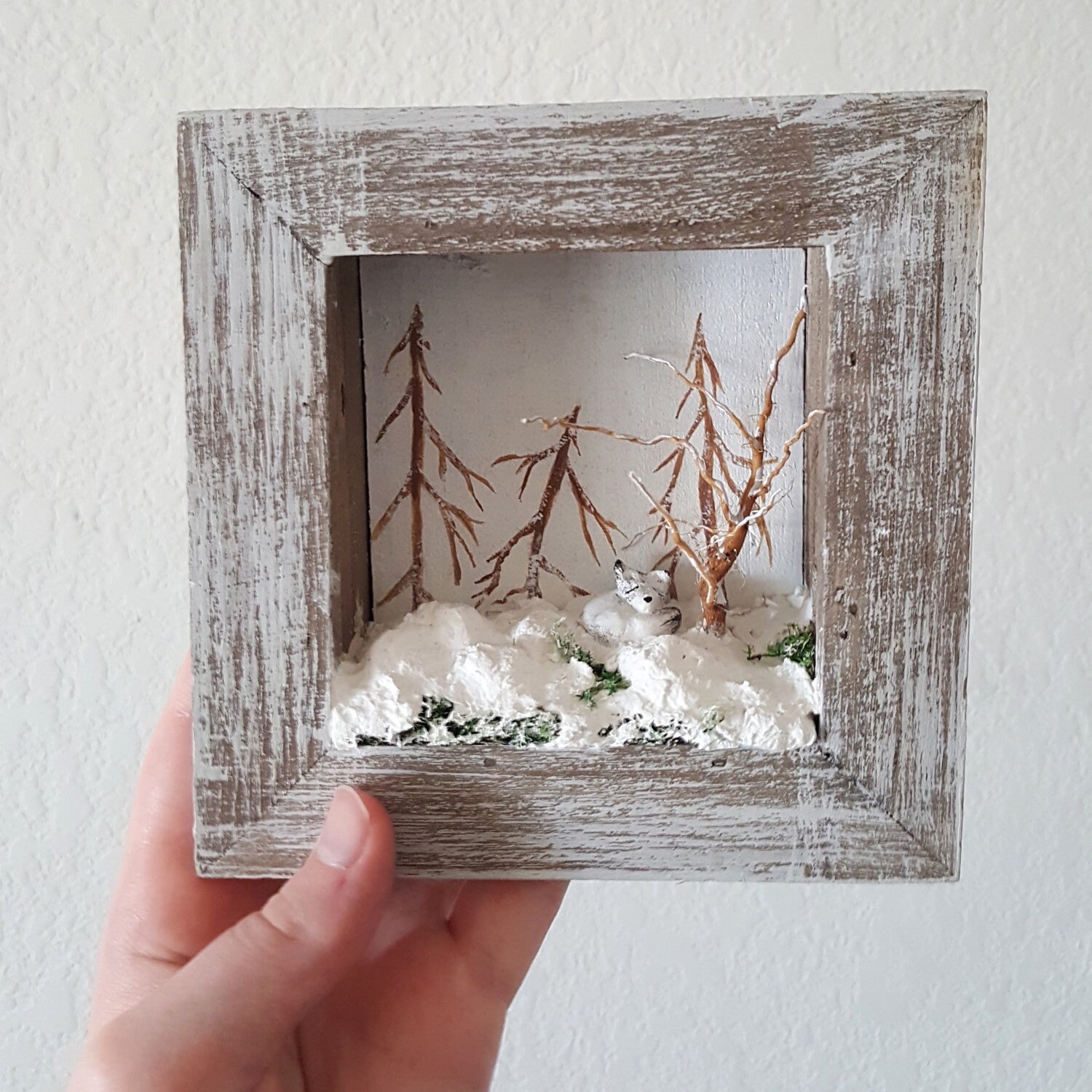 Winter Forest Diorama one of a kind handmade whimsical | Etsy
