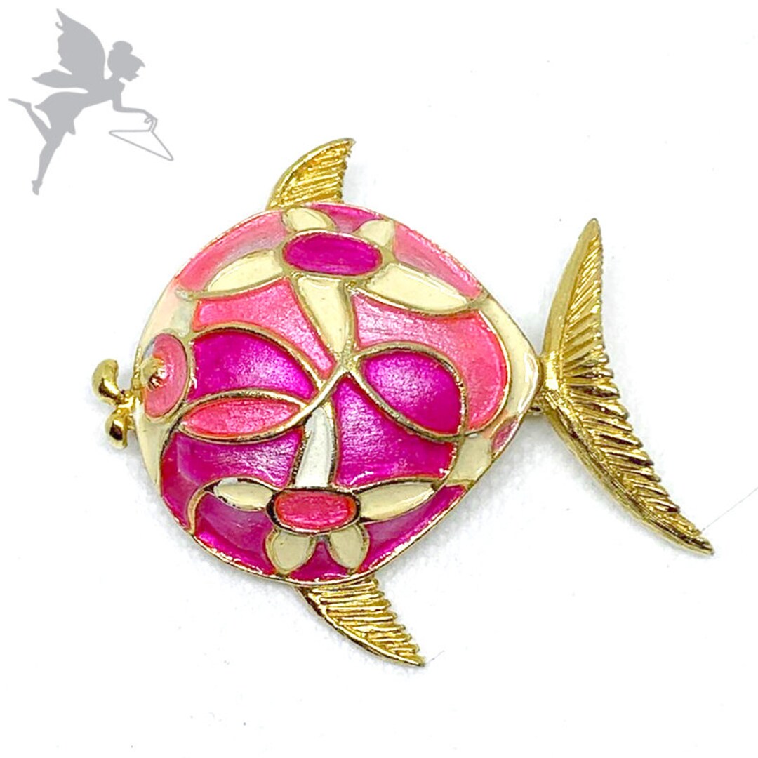 VINTAGE 1960's Op Art Fish Pin - Etsy