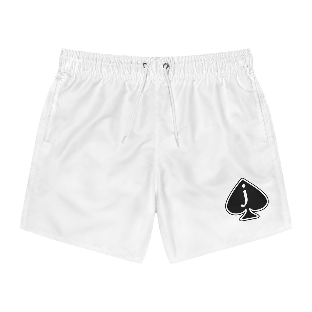 Men's JOS Swim Trunk White Jack of Spades Swim Trunks Swinger Lifestyle ...