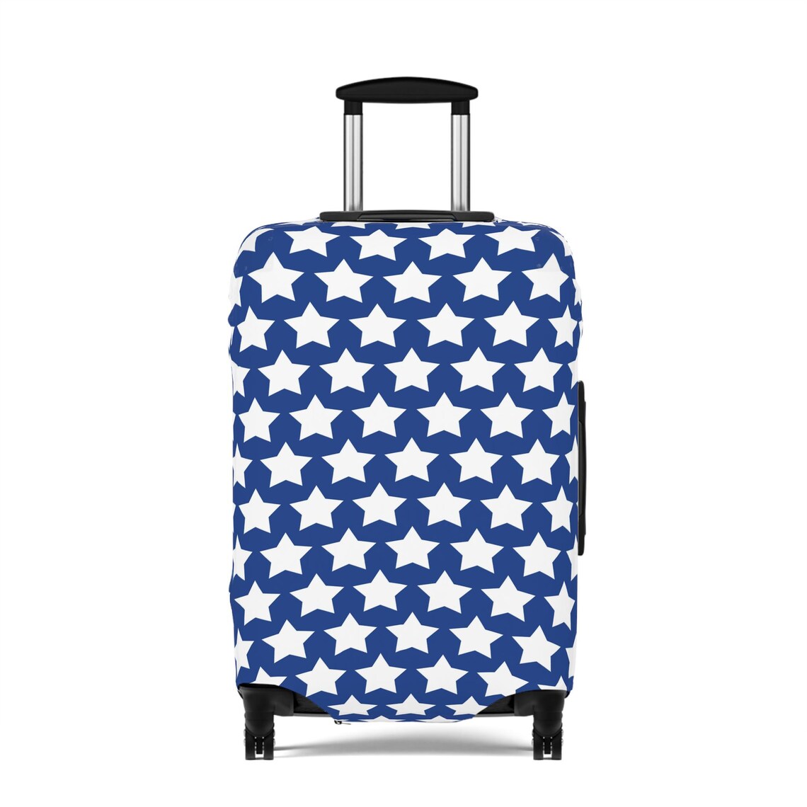 Blue Luggage Cover White Stars Patriotic Suitcase Cover Luggage Decor ...