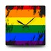 Rainbow Wall Clock Gay Pride Flag LGBT Wall Clock Love is Love Decor ...