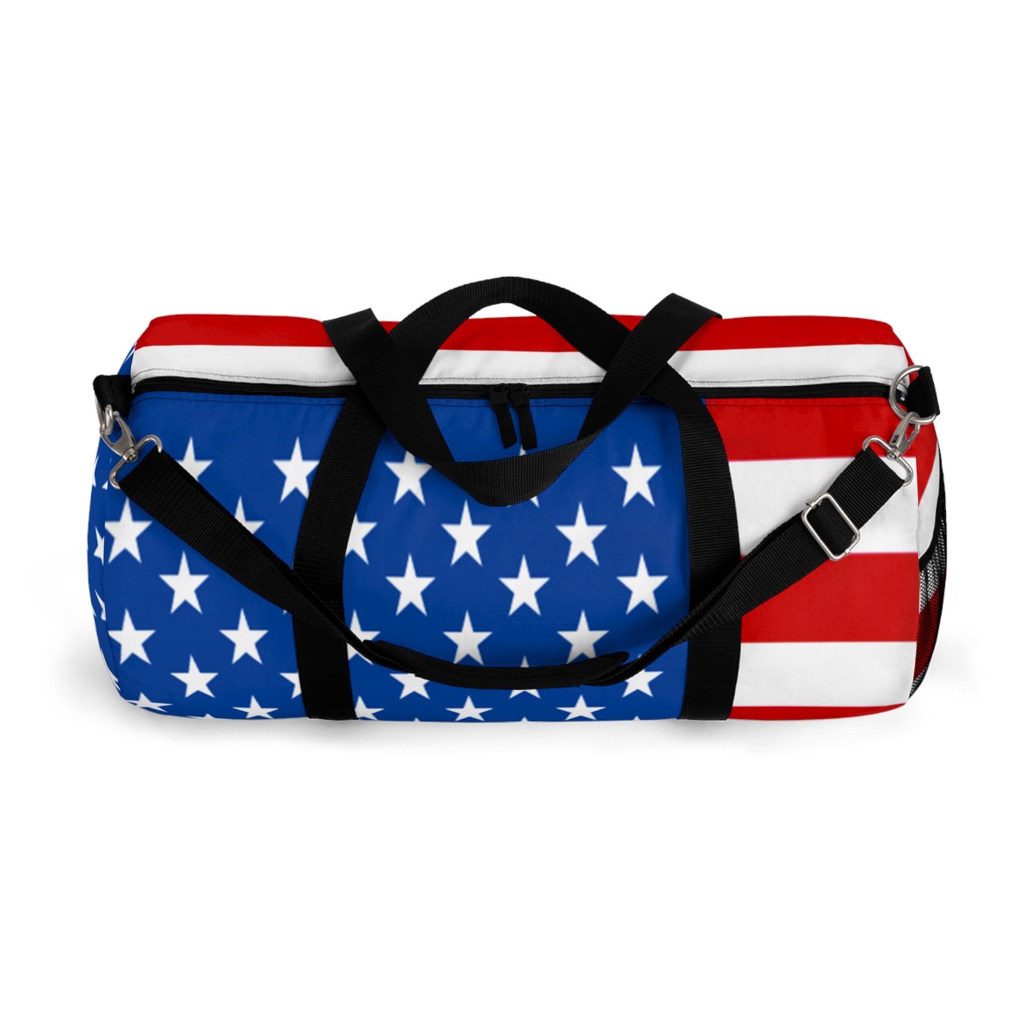 American Flag Duffel Bag Independence Day Patriotic Accessory Gym Bag ...
