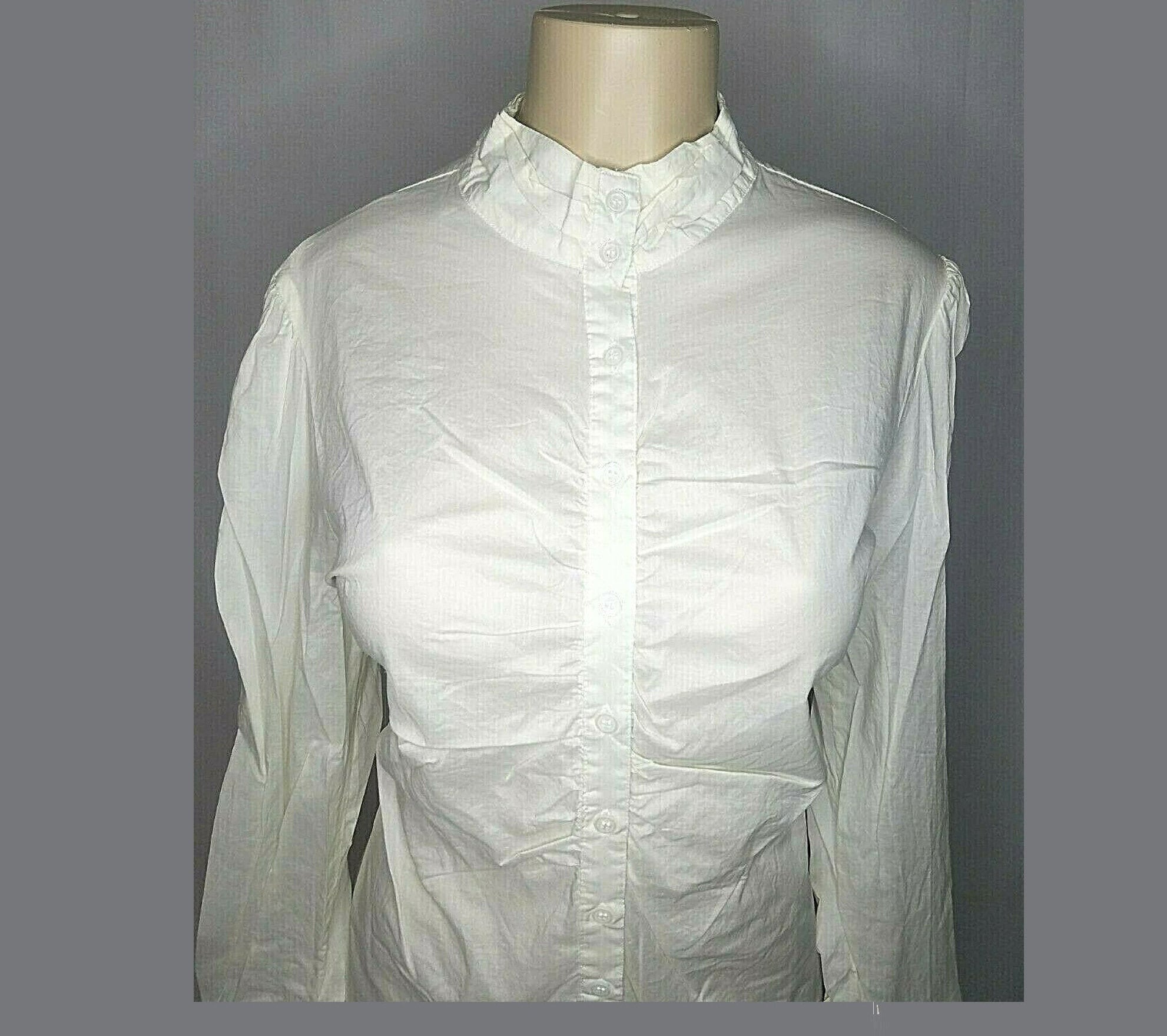 Ivory White Button up Ruched Long Sleeve Blouse Vintage Joe Fresh Womens Top - Etsy