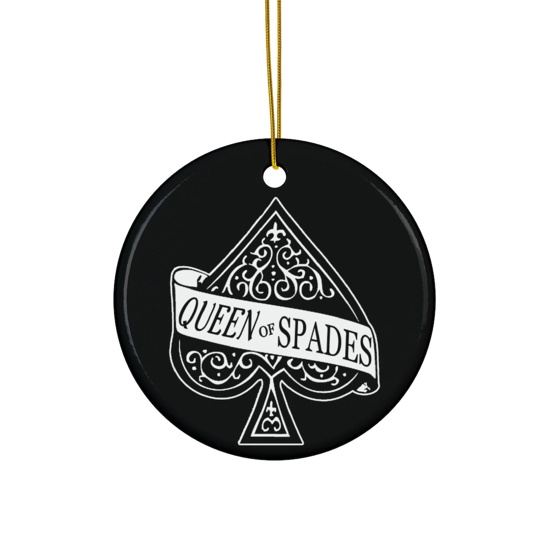 Queen of Spades Ceramic Ornaments, 2-side Print, 1pc, 3pcs, 5pcs, 10pcs ...