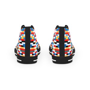 Men's High Top Sneakers Block Pattern Sneakers Gamer Shoes Designer ...