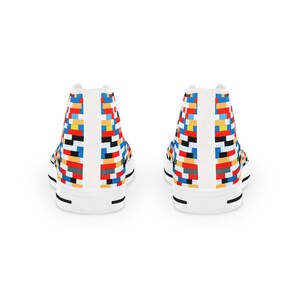 Men's High Top Sneakers Block Pattern Sneakers Gamer Shoes Designer ...