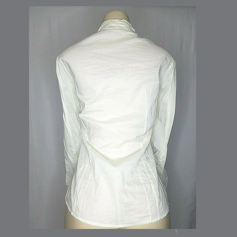 Ivory White Button up Ruched Long Sleeve Blouse Vintage Joe Fresh Womens Top - Etsy