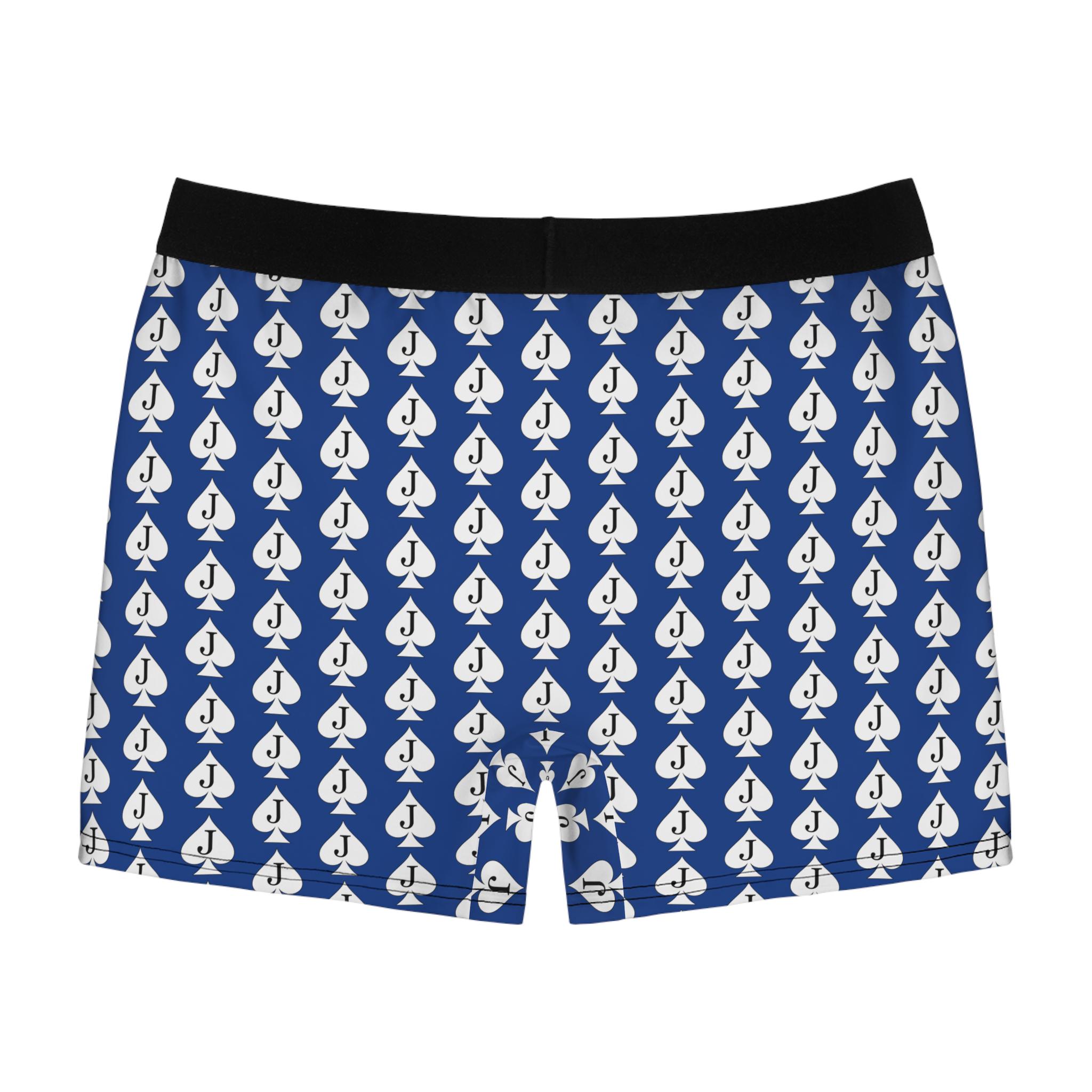Men's Jack of Spades Boxer Briefs Spades Pattern Blue Underwear Swinger ...
