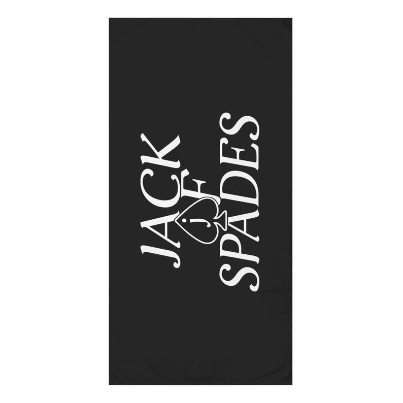 Jack of Spades Towel Black White Beach Towel 30x60" Pool Towel Card ...