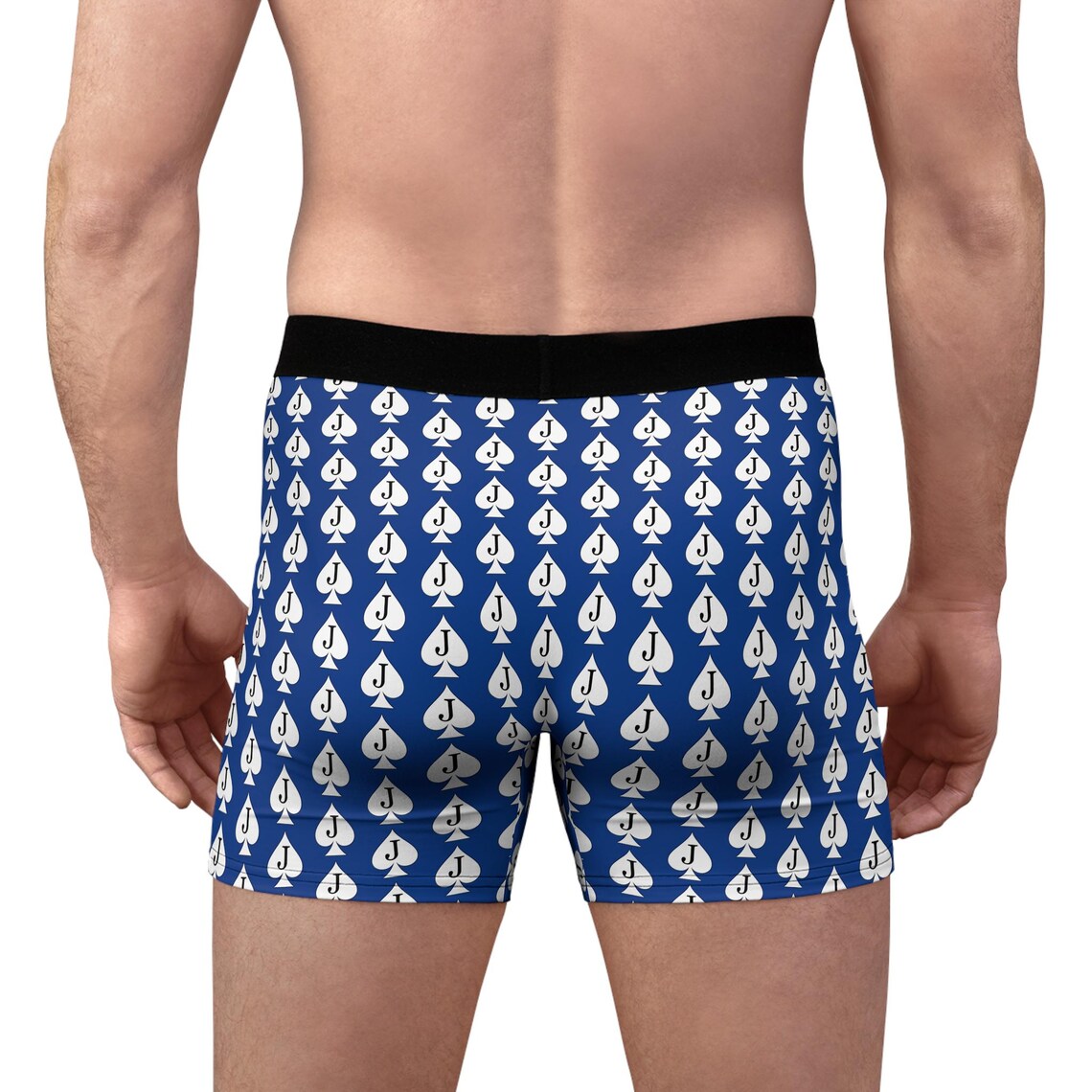 Men's Jack of Spades Boxer Briefs Spades Pattern Blue Underwear Swinger ...