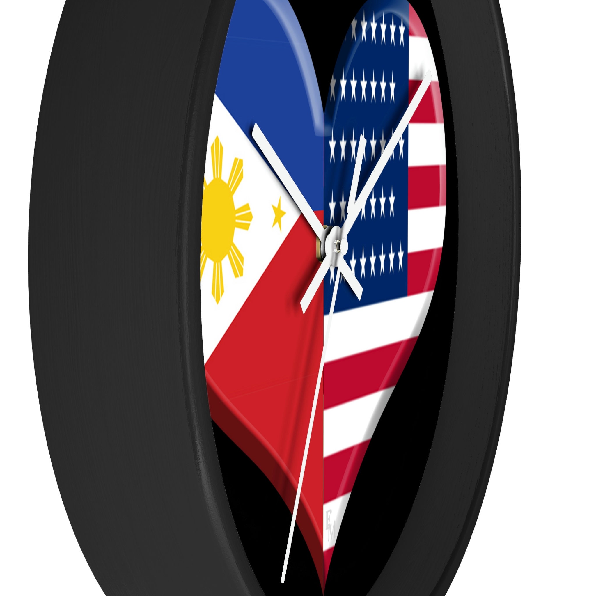 Philippine American Flag Heart Wall Clock Filipino Pride - Etsy