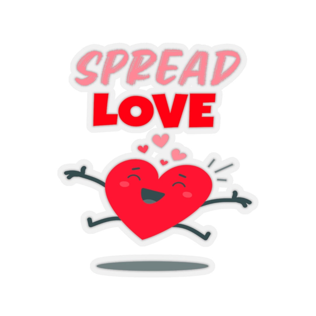 Kiss-cut Stickers Spread Love Sticker Heart Love Valentine Day - Etsy