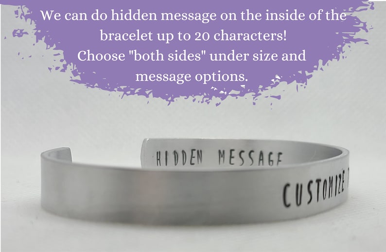 Custom Personalized Hand Stamped Metal Cuff Bracelet - Etsy