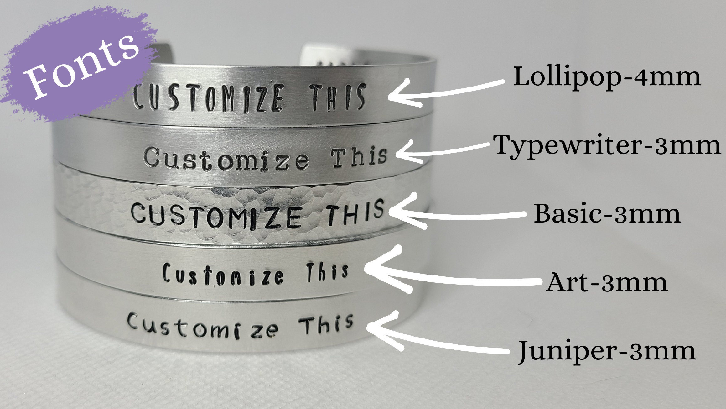 Etsy Aluminum Bracelet Blanks
