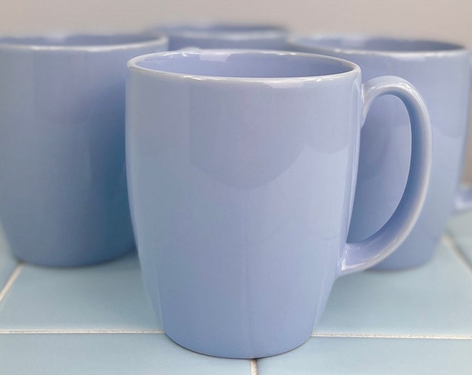 1990s Corelle Periwinkle Blue Mug Set | Vintage Stoneware | Made in ...