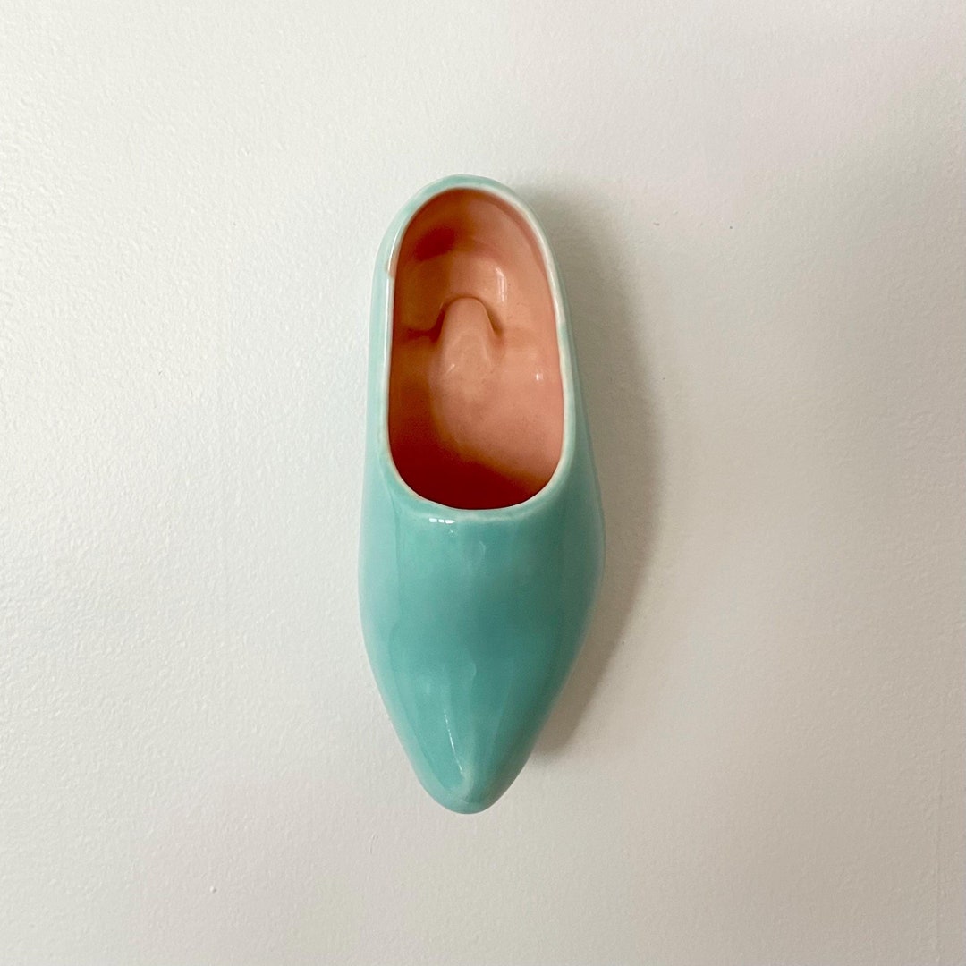 Wall Hanging Clog, Handmade Ceramic, Vintage Home Decor, Housewarming ...