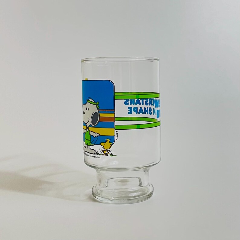 1965 Snoopy Drinking Glass, Oversized Cup, Collectible, Vintage Peanuts ...