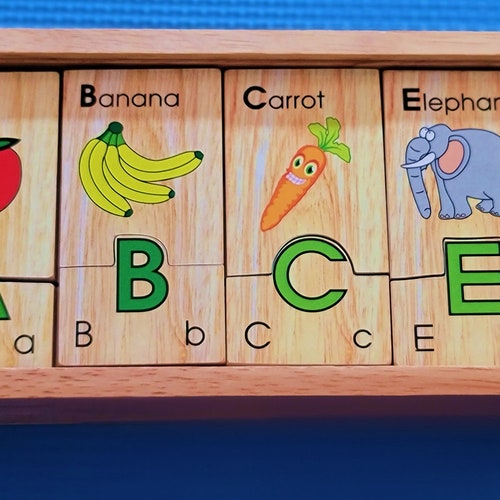 Alphabet Self-learning Letter Puzzles See and Spell - Etsy