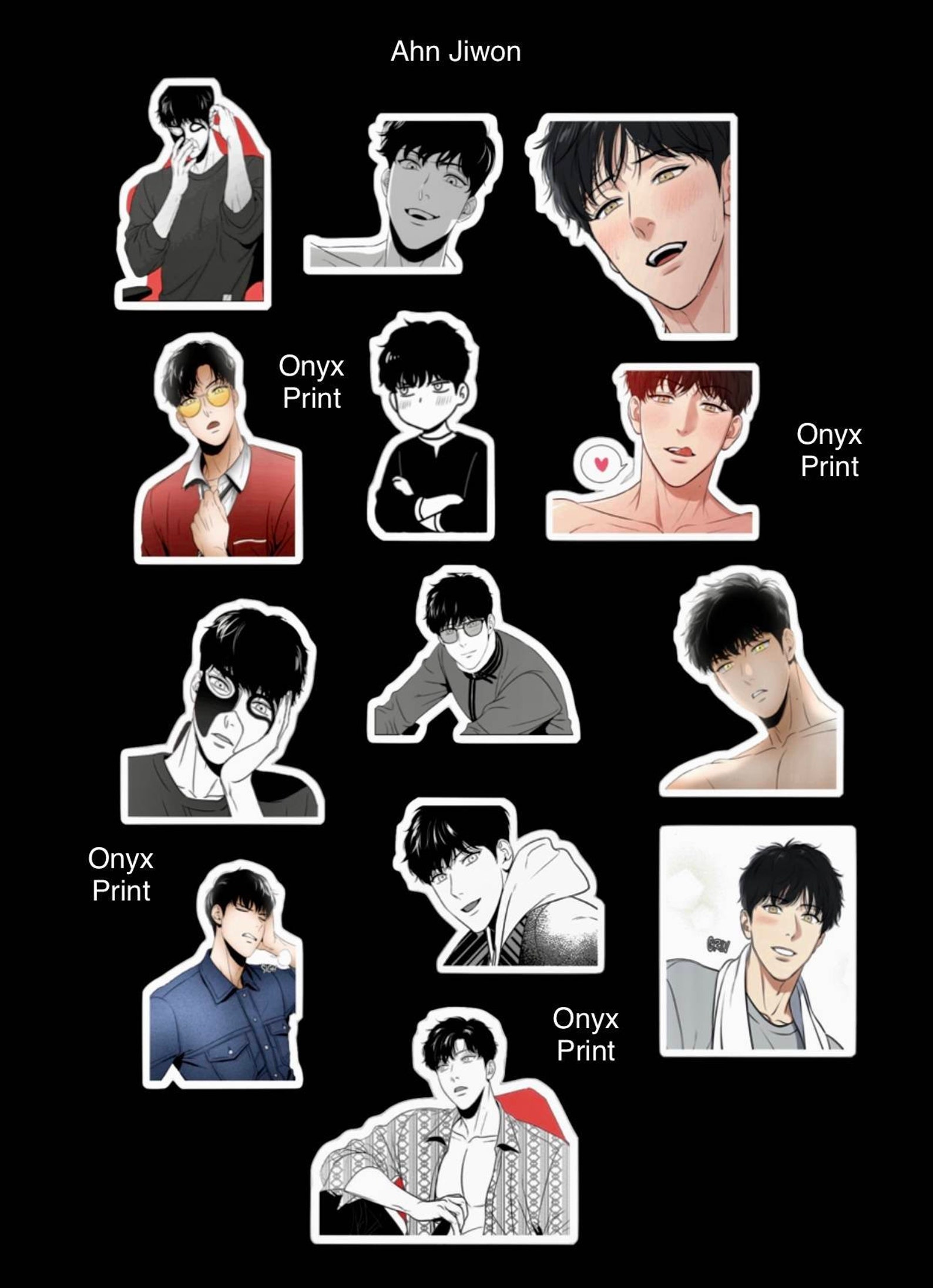 BJ Alex: Ahn Jiwon Sticker Set Yaoi BL Manhua Anime | Etsy
