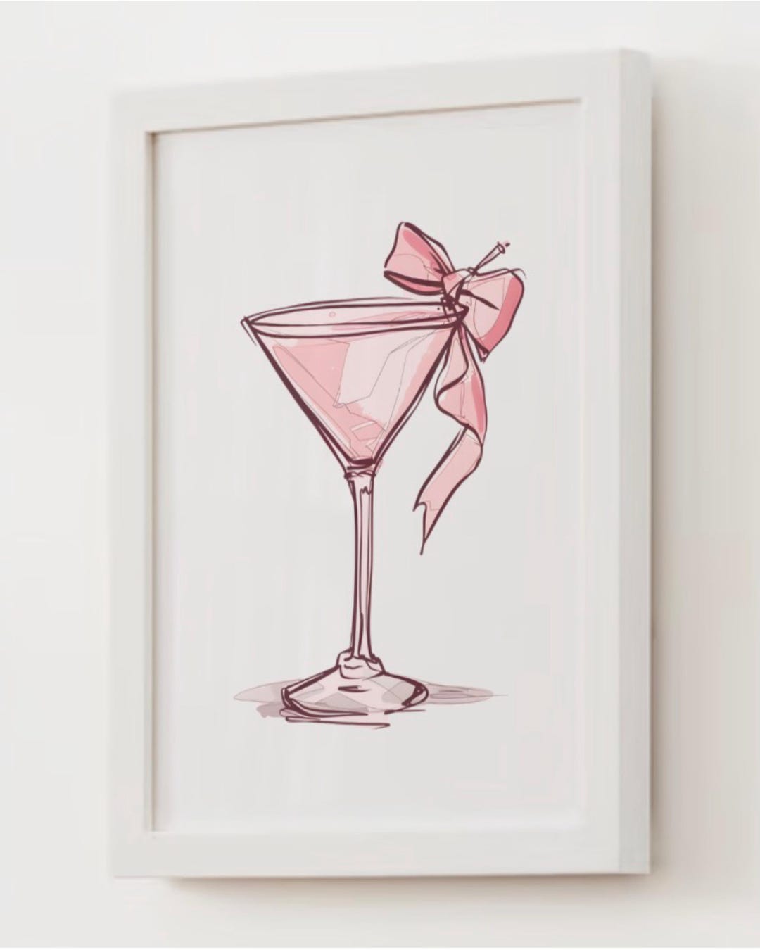 Pink Martini Art Print Unframed Wall Decor - Etsy
