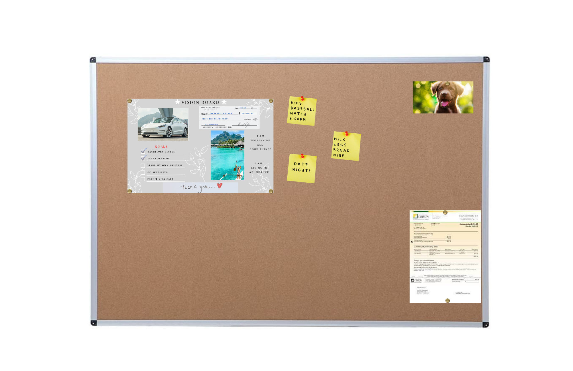 Vision Board Poster Manifestation Board Dream Board Law of Attraction ...